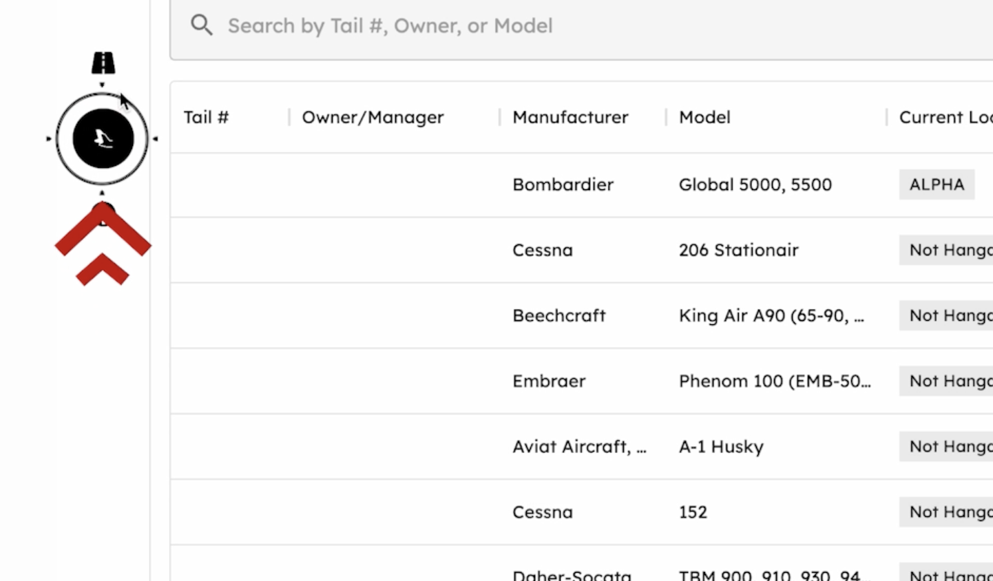 Transient & Tenant Aircraft View | AirPlx